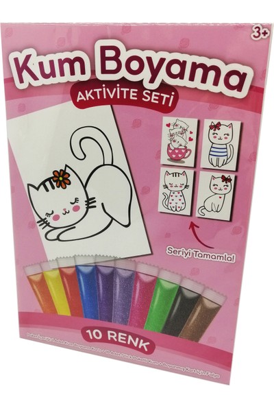 Kumbo Kum Boyama Çiçekli Kedi Kum Boyama Aktivite Seti Kumbo Kum Boyama Çiçekli Kedi Kum Boyama Aktivite Seti