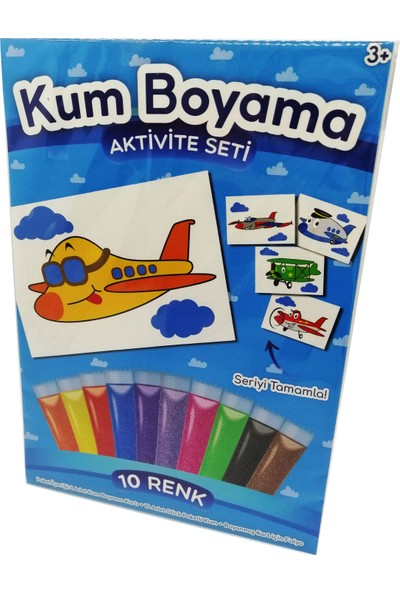 Kumbo Kum Boyama Sevimli Uçak Kum Boyama Aktivite Seti