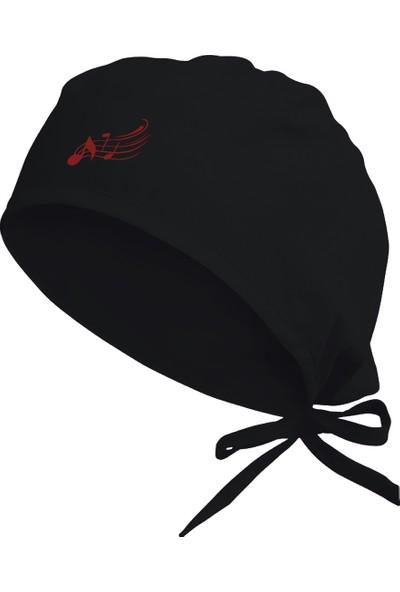 Tasarım Trend Müzik-Nota Temalı Özel Tasarım Cerrahi Bone Siyah Tasarım Trend Müzik-Nota Temalı Özel Tasarım Cerrahi Bone Siyah