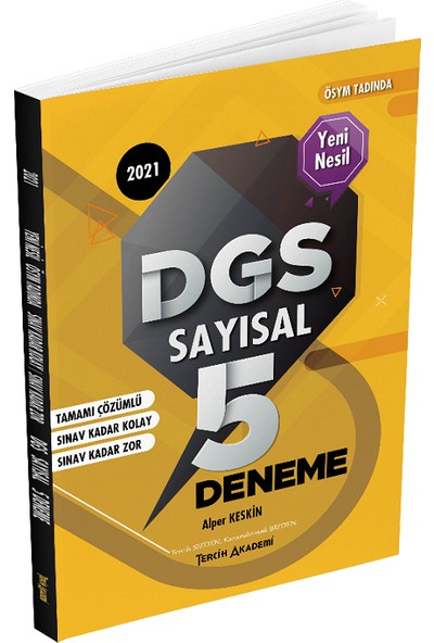 Tercih Akademi Yayınları Dgs Sayısal 5 Deneme