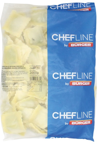 Chefline Ispanaklı Ravioli 2 kg Chefline Ispanaklı Ravioli 2 kg