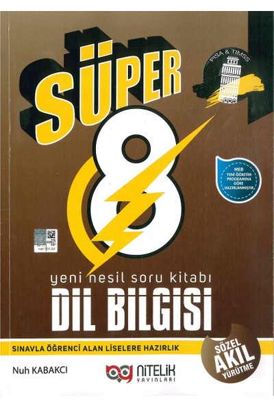 Nitelik Yayınları 8. Sınıf Süper Dil Bilgisi Yeni Nesil Soru Kitabı