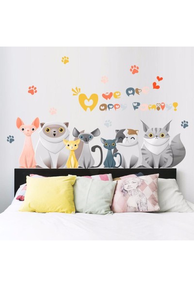 Crystal Kids Kedi Ailesi Bebek ve Çocuk Odası Dekoru Duvar Süsü Crystal Kids Kedi Ailesi Bebek ve Çocuk Odası Dekoru Duvar Süsü