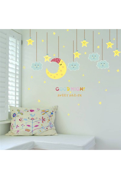 Crystal Kids Aydede ve Bulutlar Bebek Odası Duvar Sticker