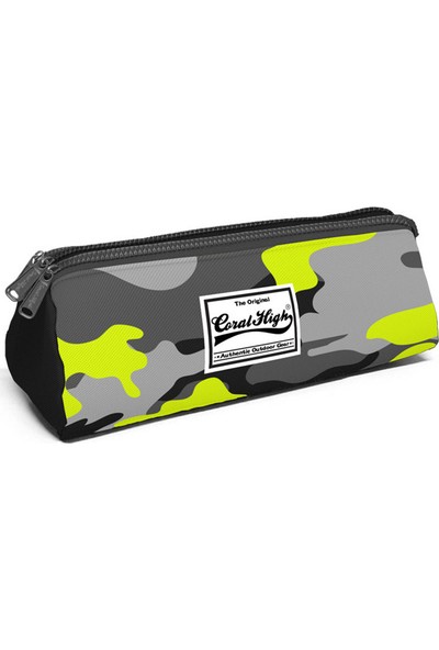 Coral High 22217 Unisex Üç Bölmeli Kamuflaj Kalemlik Coral High 22217 Unisex Üç Bölmeli Kamuflaj Kalemlik