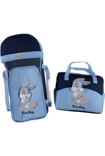 Rain Baby Tavşan Kabartma Taşıma Seti 2'li Mavi