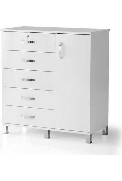 Sivasgözde Ekonomik Çekmeceli Kapaklı Çok Amaçlı Ofis Dolap Şifonyer