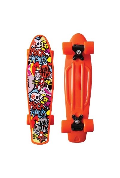 Triathlon T139 4 Tekerli Kaykay - Turuncu Desenli Triathlon T139 4 Tekerli Kaykay - Turuncu Desenli