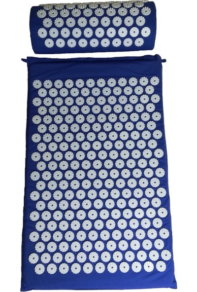 Yogatime Çivili Mat + Yastık Set Koyu Mavi