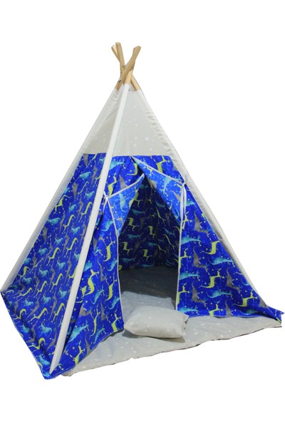 Tek Stil Sevimli Ejderha Minder ve Yastıklı Çocuk Oyun Kamp Çadırı Tek Stil Sevimli Ejderha Minder ve Yastıklı Çocuk Oyun Kamp Çadırı