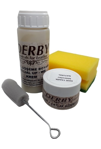 Derby Krem Oto Döşeme Boyası ve Natural Deri Tamir Macunu Derby Krem Oto Döşeme Boyası ve Natural Deri Tamir Macunu