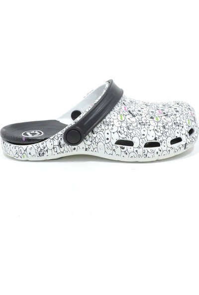 Akınalbella Kadın Emoji Baskılı Kadın Sandalet Terlik