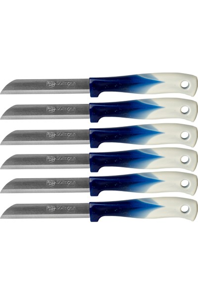 Solingen 6 Adet Tırtıklı Sebze Meyve Bıçağı Solingen 6 Adet Tırtıklı Sebze Meyve Bıçağı