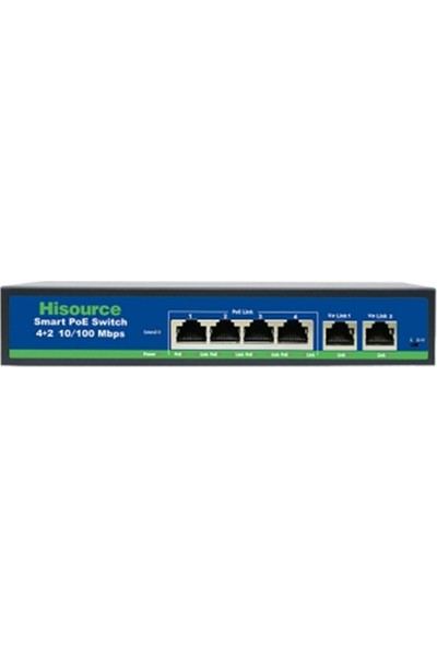Hisource 4 Port Poe Switch + 2 Port Uplink Hisource 4 Port Poe Switch + 2 Port Uplink