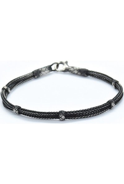 KSG Özel Tasarım El Örmesi 1000 Ayar Kazaziye Gümüş Bileklik