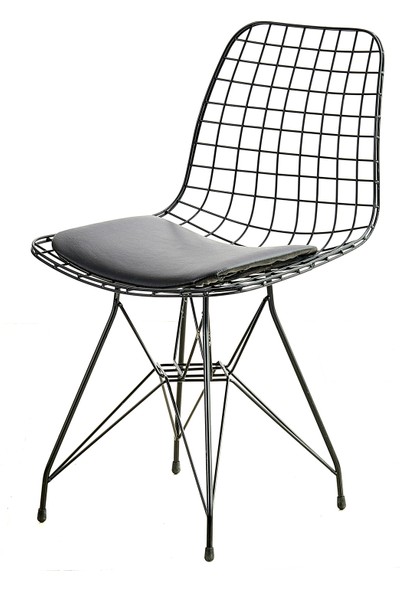 İkikareshop Tel Sandalye Siyah