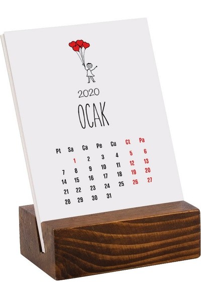 Bi'aldım Aşk Tasarımlı Masa Takvimi Bi'aldım Aşk Tasarımlı Masa Takvimi