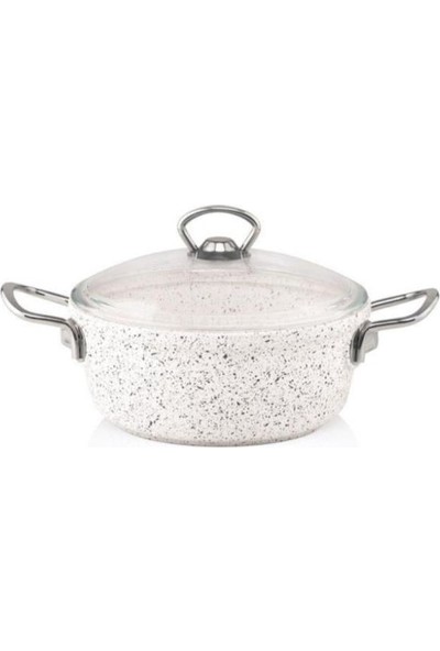 Taç Granit Döküm Derin 22 cm Beyaz