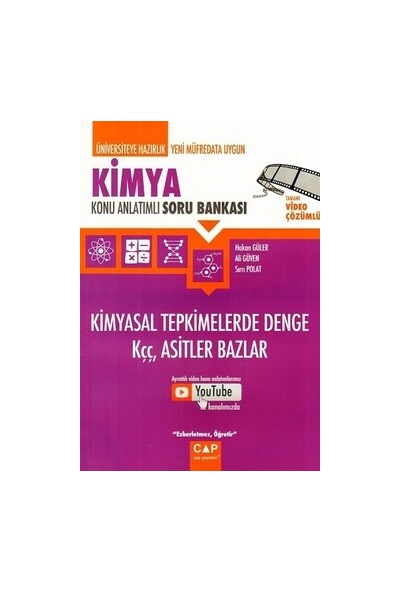 Çap Yayınları Kimyasal Tepkimelerde Denge Kçç Asitler Bazlar - Ali Güven