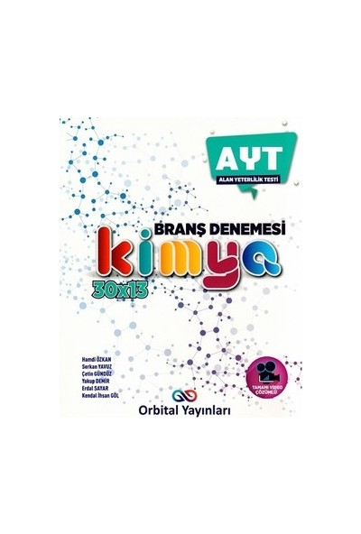 Orbital Yayınları AYT Kimya 30 x 13 Branş Denemesi - Hamdi Özkan