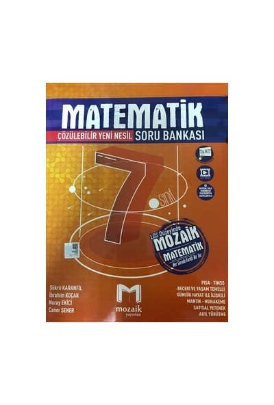 Mozaik Yayınları 7. Sınıf Matematik Soru Bankası - İbrahim Koçak Mozaik Yayınları 7. Sınıf Matematik Soru Bankası - İbrahim Koçak