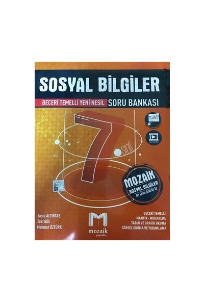 Mozaik Yayınları 7. Sınıf Sosyal Bilgiler Soru Bankası - Yasin Altıntaş