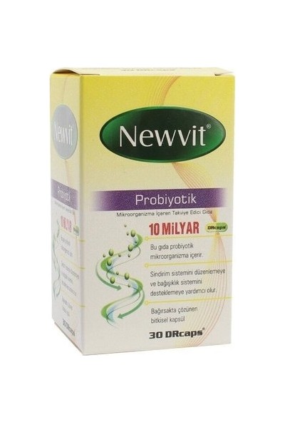 Newvit Probiyotik 30 Kapsül Newvit Probiyotik 30 Kapsül