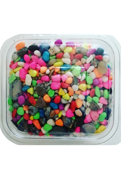 Aqua Renkli Çakıl Taşı Akvaryum, Teraryum , Dekor Için Süs Taş 1 kg