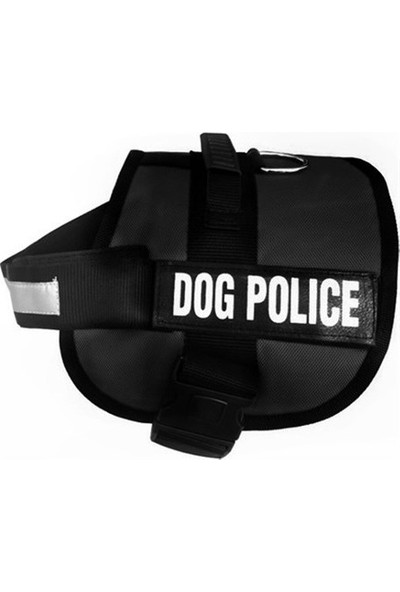 Pet Pretty Dog Police Siyah Polis Kostümlü Köpek Göğüs Tasması Orta Boy