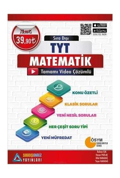 Sıradışı Analiz TYT Matematik Tamamı Çözümlü Konu Özetli Soru Bankası - Yaşar Karadağ