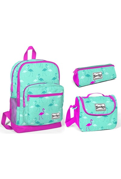 Coral High Flamingo Kız Çocuk İlkokul Çantası Seti Pembe - Yeşil Coral High Flamingo Kız Çocuk İlkokul Çantası Seti Pembe - Yeşil