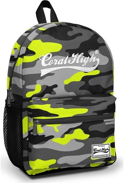 Coral High Yeşil Kamuflaj Anaokulu ve Günlük Sırt Çantası 4 5 Yaş