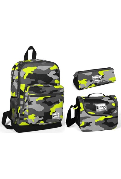 Coral High Yeşil Kamuflaj Erkek Çocuk İlkokul Çantası Seti Coral High Yeşil Kamuflaj Erkek Çocuk İlkokul Çantası Seti