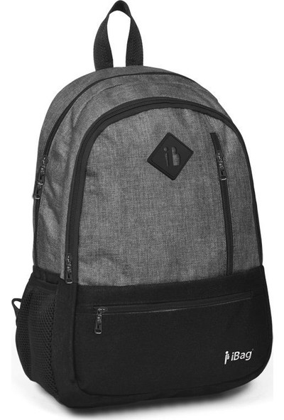 iBag Dört Bölmeli Gri Siyah Erkek Çocuk İlkokul Sırt Çantası
