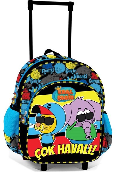 Kral Şakir Çok Havalı! Erkek Çocuk Çekçekli Anaokulu Çantası