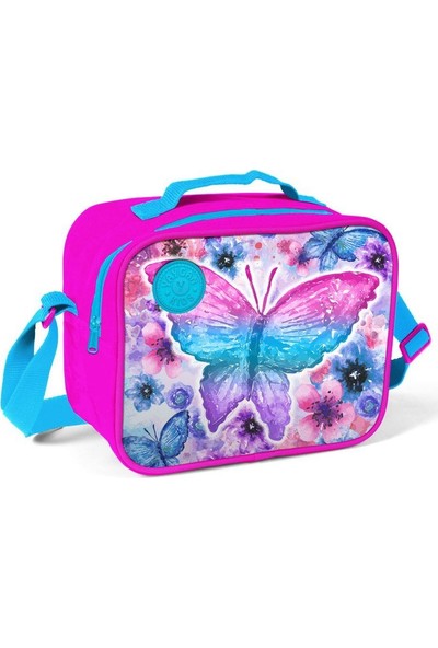 Yaygan Kids Kız Çocuk Beslenme Çantası Kelebek Desenli