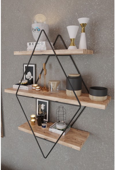 Bino Black Büyük Boy Prizma Duvar Rafı Bino Black Büyük Boy Prizma Duvar Rafı