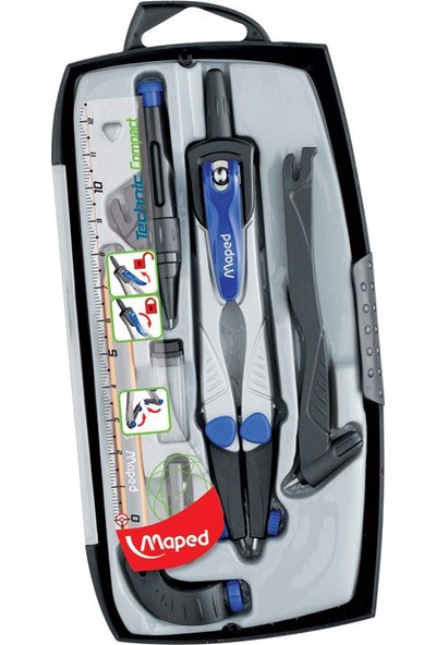 Maped 538717 Uzatma Ayaklı Teknik Pergel Seti 7''li Maped 538717 Uzatma Ayaklı Teknik Pergel Seti 7''li