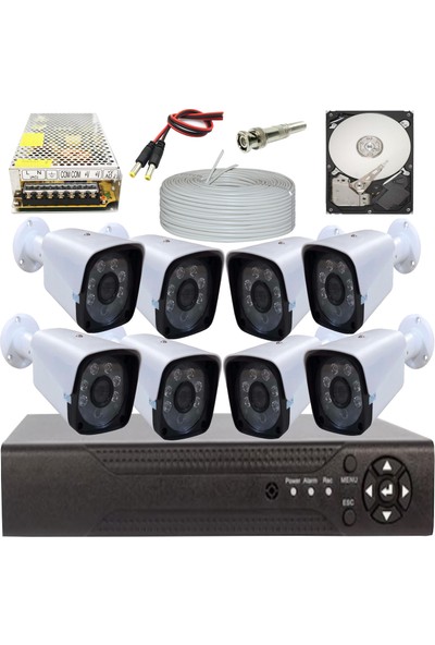 Elitcam Ahd Süper 8 Kameralı Set 1080P Full Hd Kare Kasa