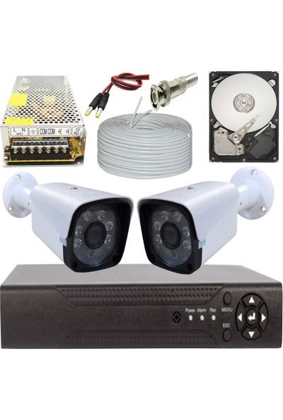 Elitcam Ahd Süper 2 Kameralı Set 1080P Full Hd Kare Kasa Elitcam Ahd Süper 2 Kameralı Set 1080P Full Hd Kare Kasa