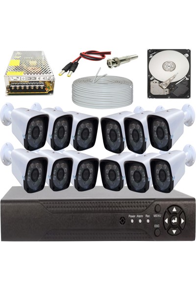 Elitcam Ahd Süper 12 Kameralı Set 1080P Full Hd Kare Kasa Elitcam Ahd Süper 12 Kameralı Set 1080P Full Hd Kare Kasa