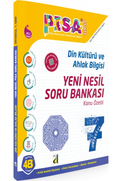 Damla Yayınevi Pisa Din Kültürü ve Ahlak Bilgisi Yeni Nesil Soru Bankası - 7. Sınıf Damla Yayınevi Pisa Din Kültürü ve Ahlak Bilgisi Yeni Nesil Soru Bankası - 7. Sınıf