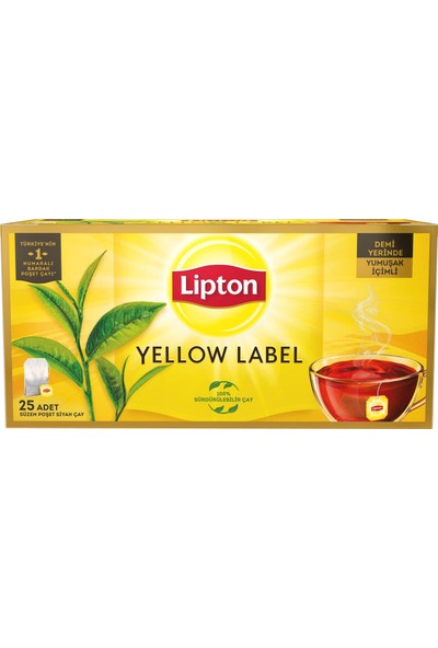 Lipton Bardak Poşet Çay Yellow Label 25'Li Lipton Bardak Poşet Çay Yellow Label 25'Li