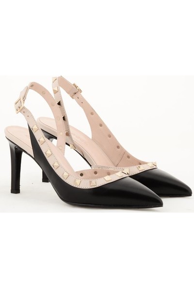 Nursace Deri Klasik Topuklu Ayakkabı