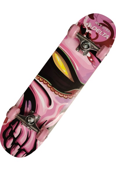 Delta Transparan Silikon Teker Üstü Zımparalı Kaykay - RYT 2783