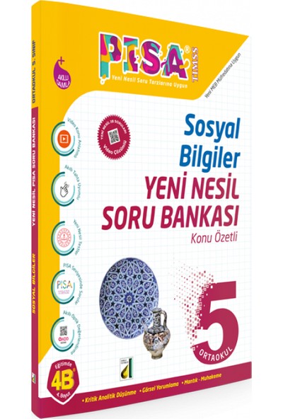 Damla Yayınevi Pisa Sosyal Bilgiler Yeni Nesil Soru Bankası - 5. Sınıf