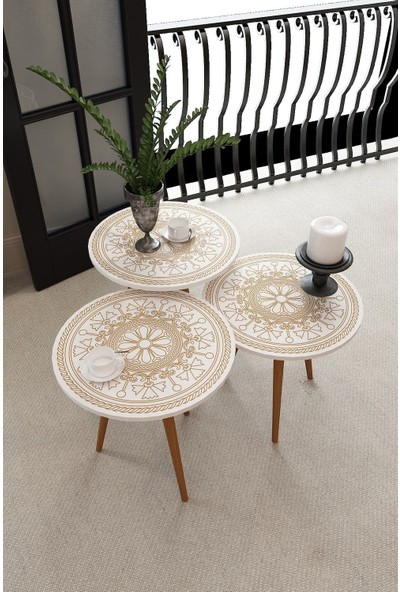 İkizlerceyiz Efsun Zigon Sehpa Ahşap Ayaklı İkizlerceyiz Efsun Zigon Sehpa Ahşap Ayaklı