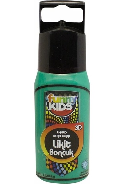 Funny Kids Boyutlu Boncuk Boya 60 cc Metalik Yeşil Funny Kids Boyutlu Boncuk Boya 60 cc Metalik Yeşil