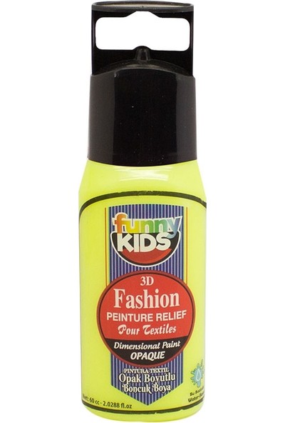 Funny Kids Boyutlu Boncuk Boya 60 cc Neon Sarı Funny Kids Boyutlu Boncuk Boya 60 cc Neon Sarı