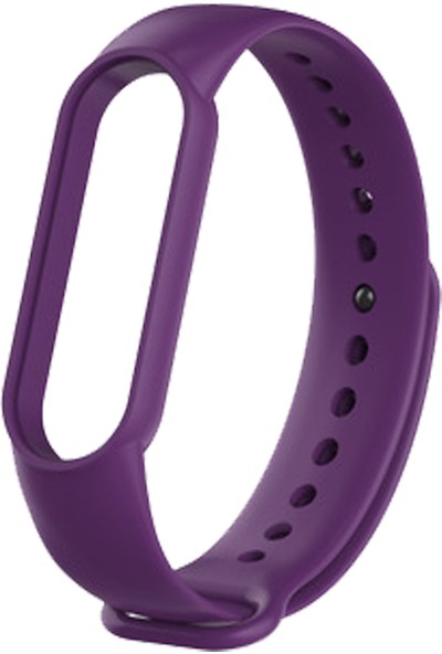 Kyver Xiaomi Mi Band 5 ve 6 Akıllı Bileklik Silikon Kordon Kayış Mor Kyver Xiaomi Mi Band 5 ve 6 Akıllı Bileklik Silikon Kordon Kayış Mor